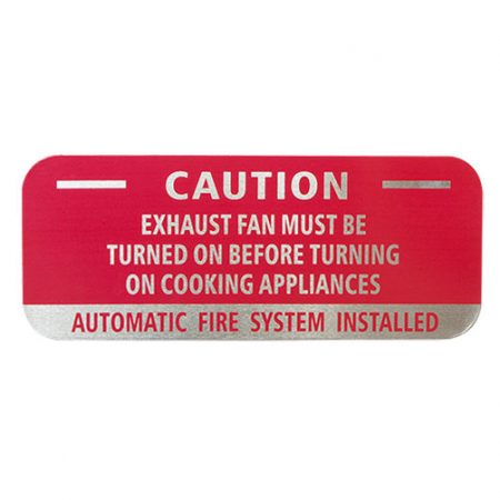 Exhaust Fan Warning Sign | Kitchen Ventilation Safety Label | National ...
