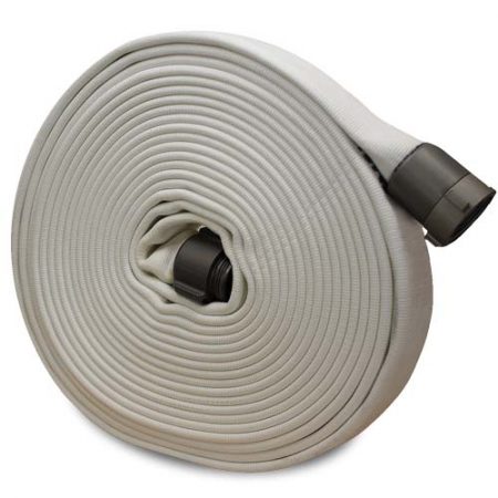 Single Jacket White 1.5" X 50' Coupled Aluminum Fire Hose