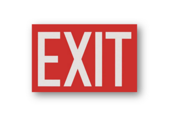 EXIT-NFS ADHESIVE VINYL EXIT SIGN | National Fire Supply