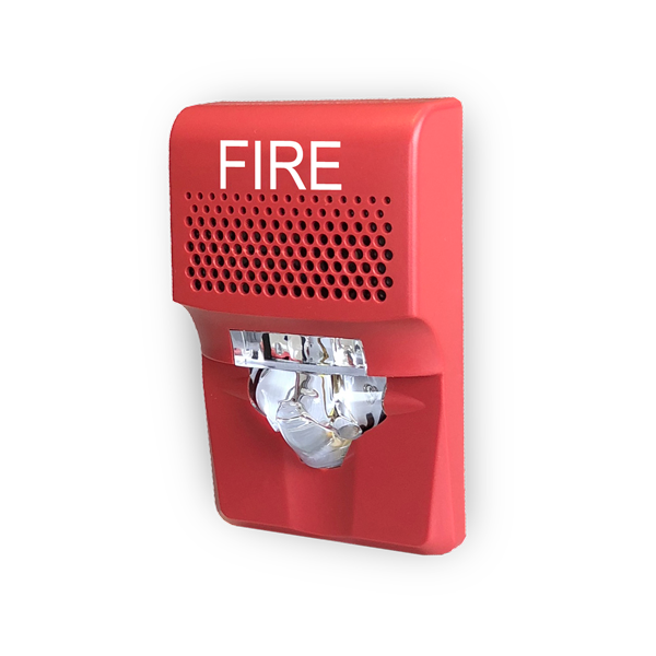 KC-EG1AVRF EDWARDS GENESIS HORN STROBE, FIRE, RED, CLEAR LENS ...